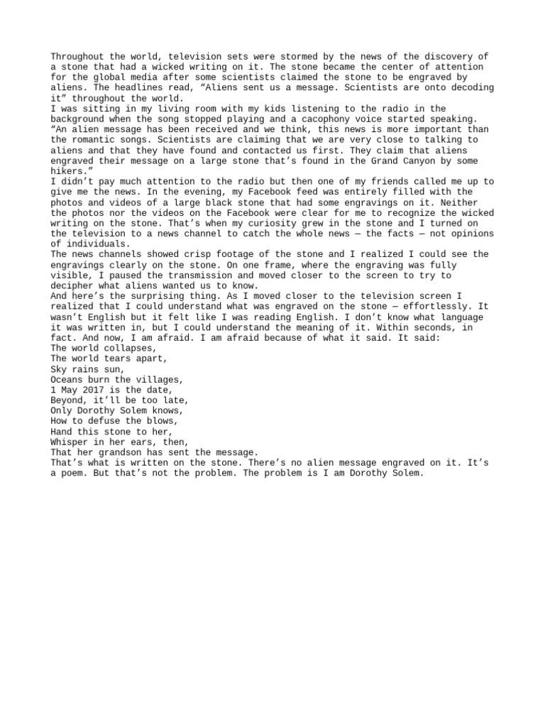 The Stone | PDF | Art | Young Adult