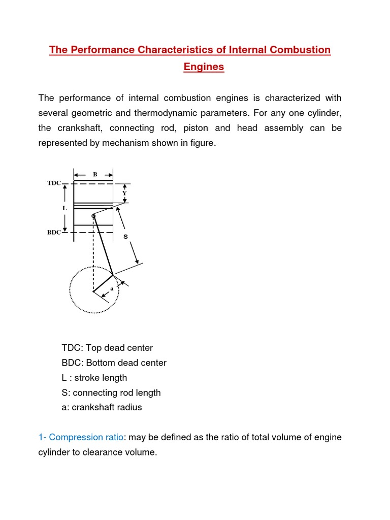 The Performance Characteristics of ICE | PDF | Internal Combustion ...