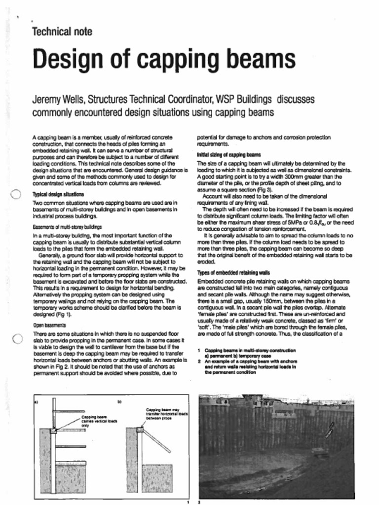 Design of Capping Beams | PDF