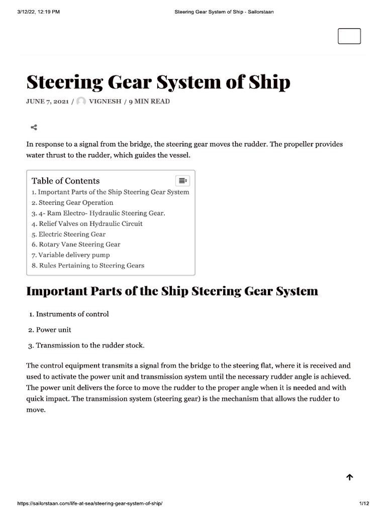 2 Ram and 4 Ram Steering Gear | PDF