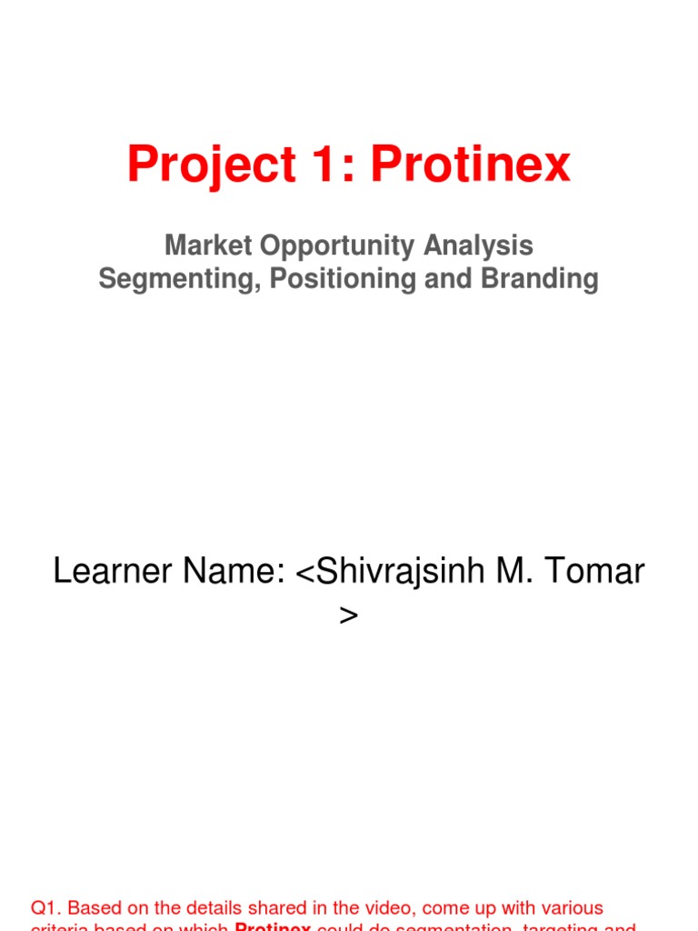 Shivraj ProtineX+Case+Study | PDF