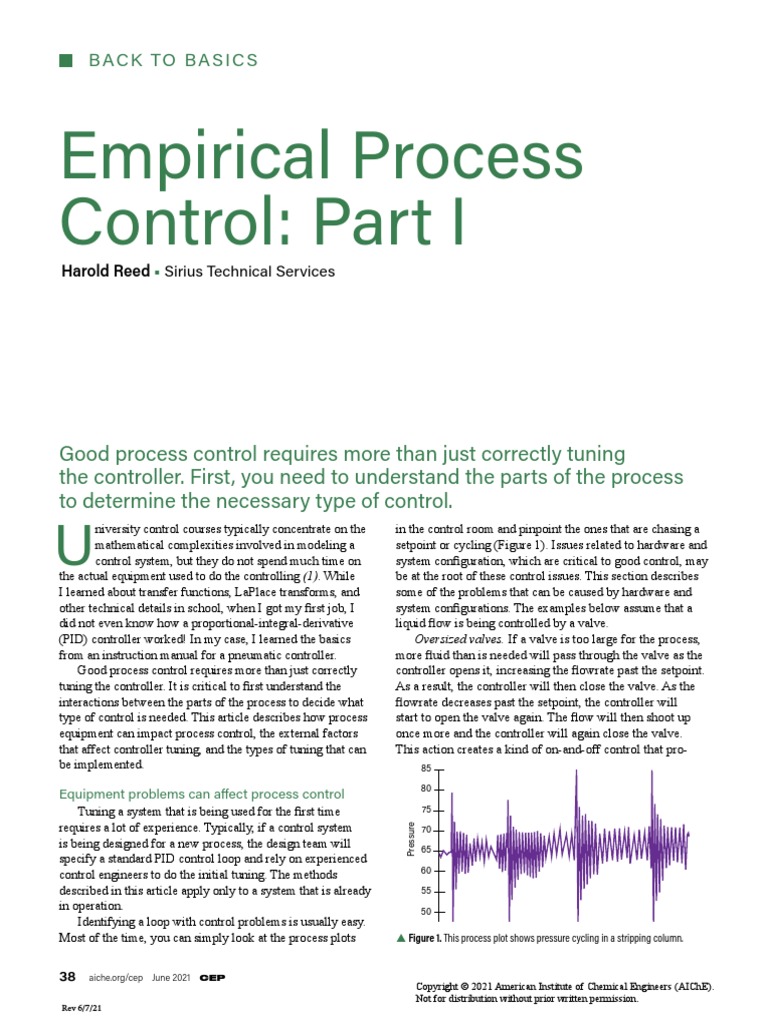 Empirical Process Control | PDF | Control Theory | Pump