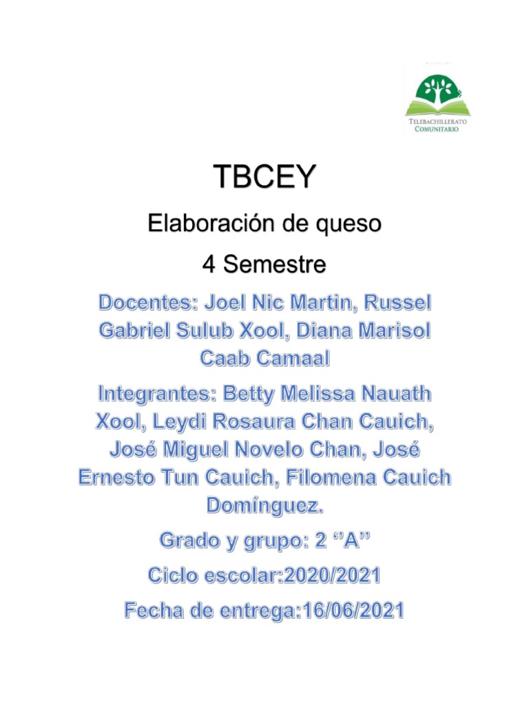 Proyecto Queso - Corregido | PDF | Queso | Leche