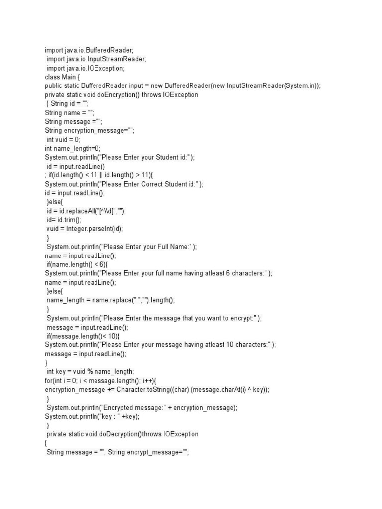 Java encryption program | PDF | Computer Programming | Security Engineering
