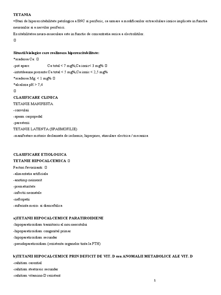 TETANIA | PDF