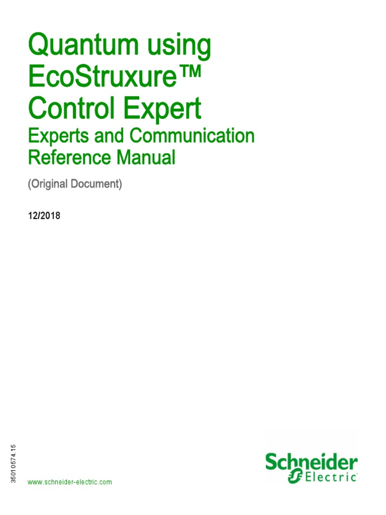 Quantum Using Ecostruxure™ Control Expert: Experts and Communication Reference Manual | PDF ...