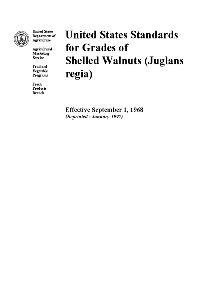 USDA Grades Shelled - Walnut - Standard | PDF | Engineering Tolerance ...