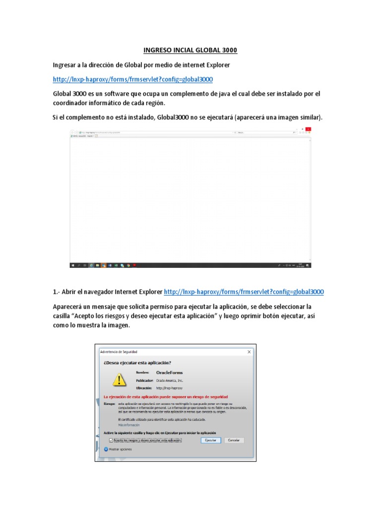 Ingreso Inicial Global 3000 | PDF