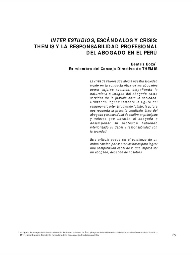 Beatriz Boza - Inter Estudios, Escándalos y Crisis. Themis y La ...