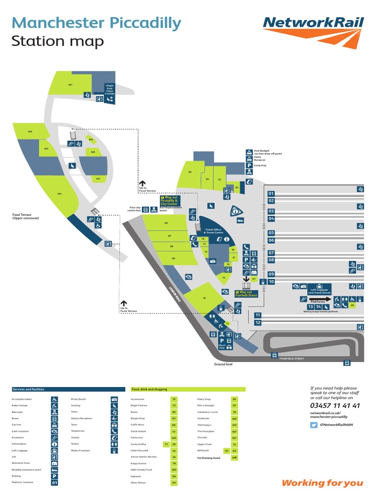 Manchester Piccadilly Station Map | PDF | Public Transport | Transport