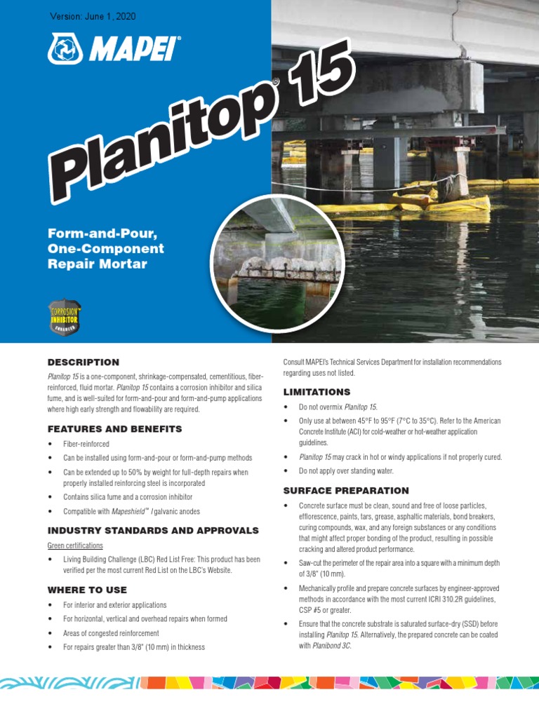 1 20-1065 Planitop 15-En LR | PDF | Concrete | Strength Of Materials