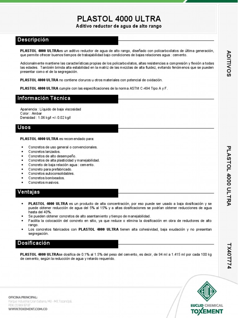 Plastol 4000 Ultra | PDF