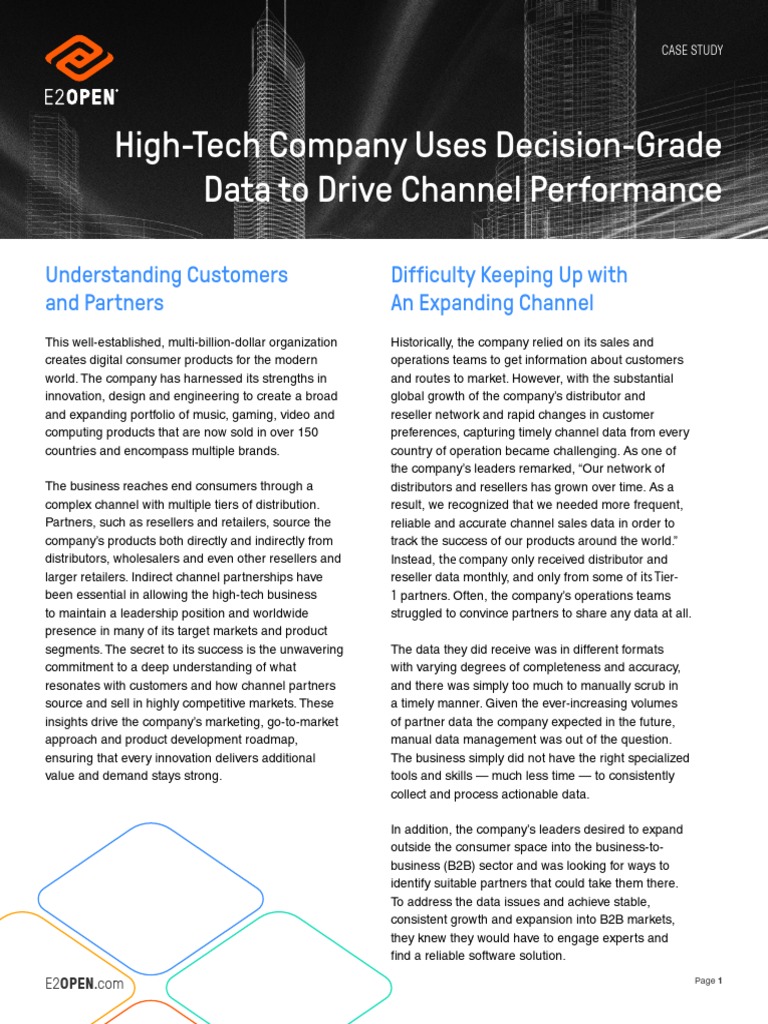 E2open High Tech Company Case Study | PDF