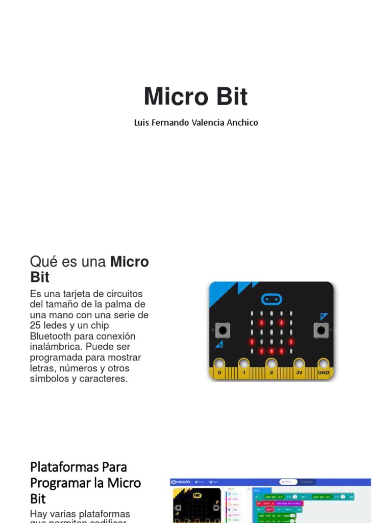 Introducción a Micro:Bit y sus partes | PDF