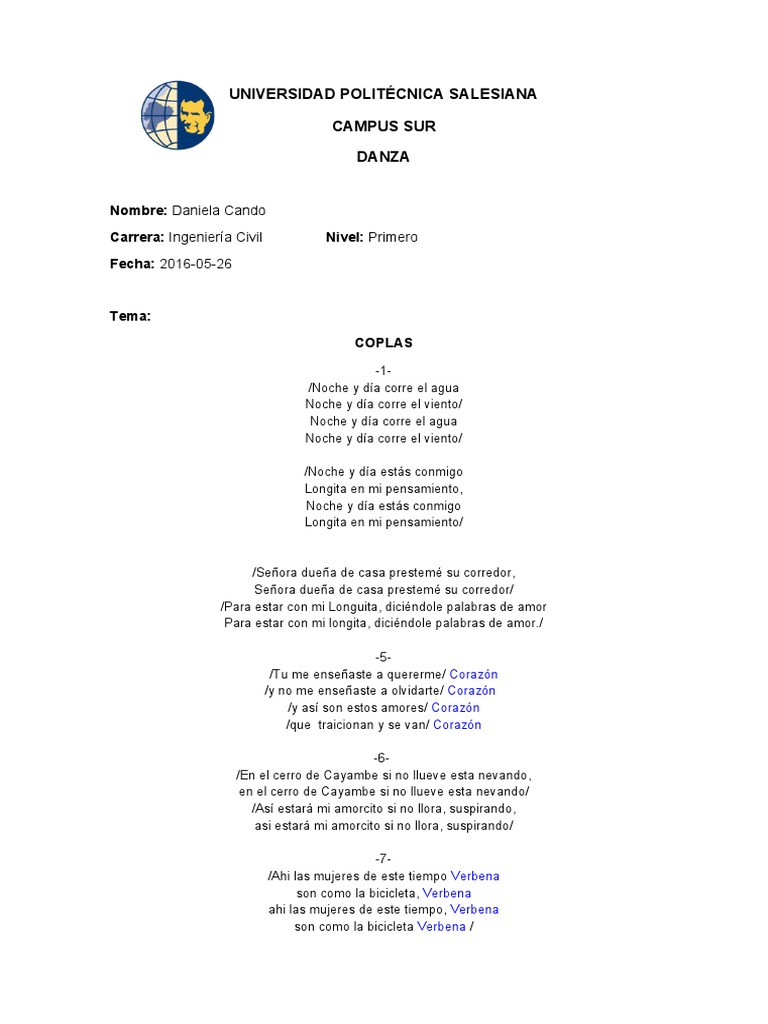 Coplas Cayambe | PDF