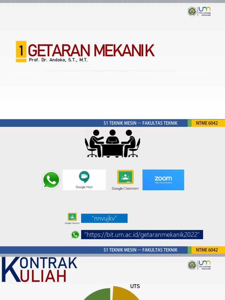 Getaran Mekanik Pertemuan 01 | PDF | Ordinary Differential Equation ...