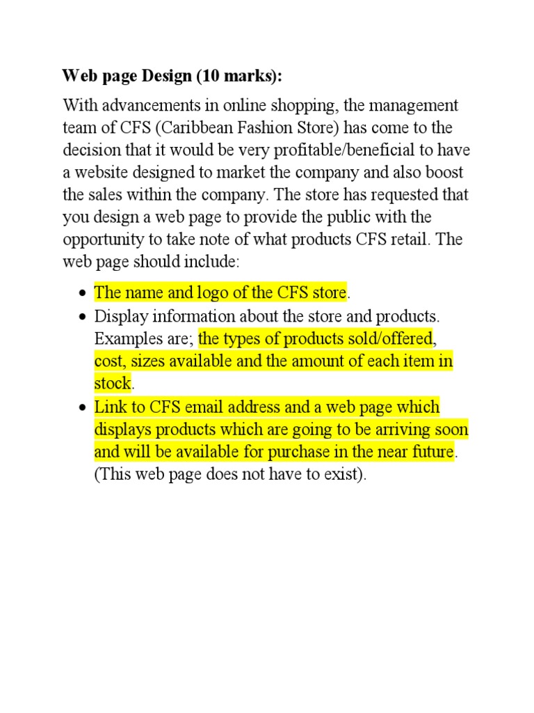 SBA - Web Page Design | PDF