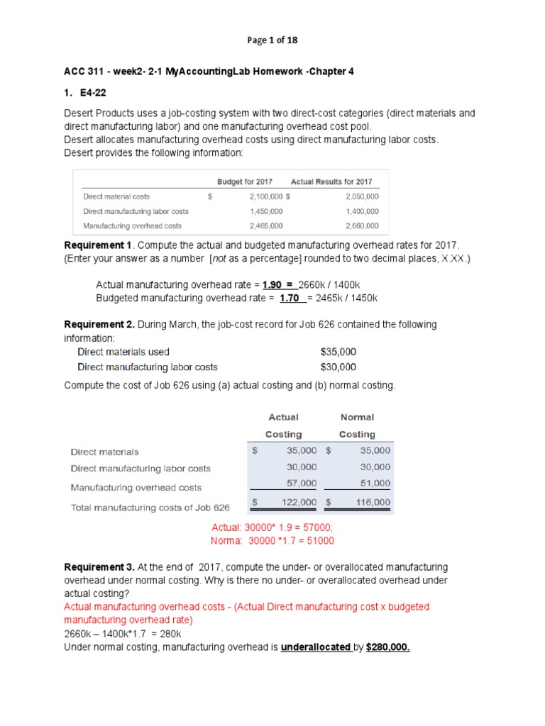 ACC 311 - Week2 - 2-1 MyAccountingLab Homework - Chapter 4 | PDF | Cost Of Goods Sold | Audit