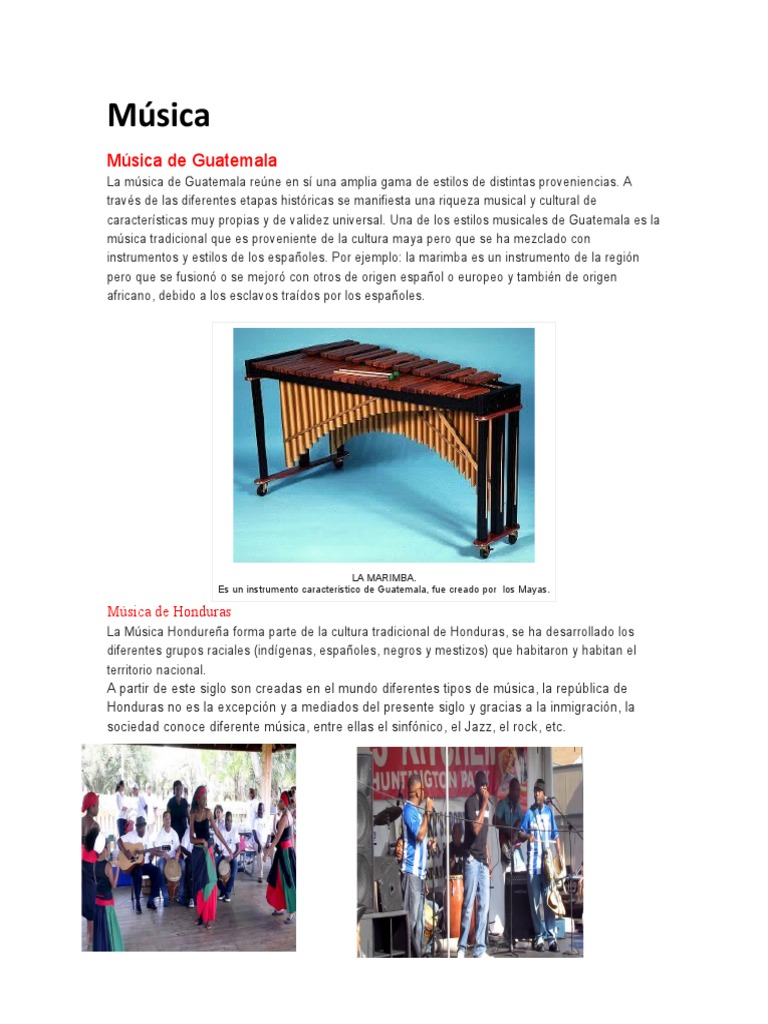 Musica y Folklore, Tradiciones de Centroamerica | PDF | Nicaragua | Maíz