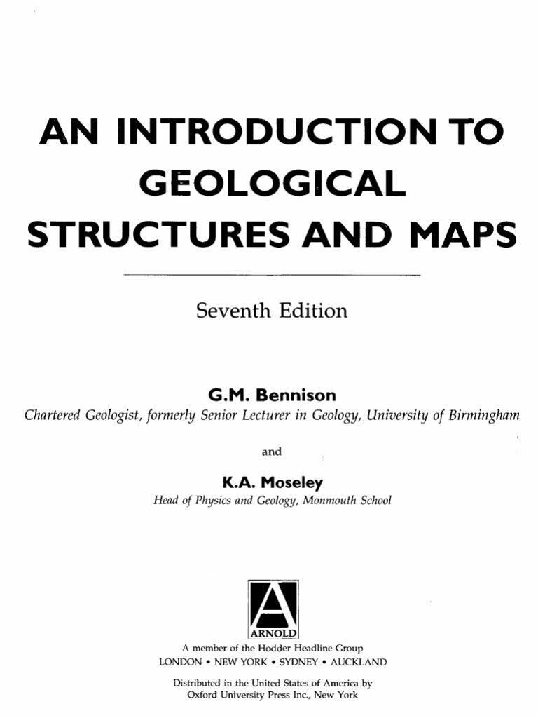 An Introduction To Geological Structures A N D Maps: Seventh Edition ...