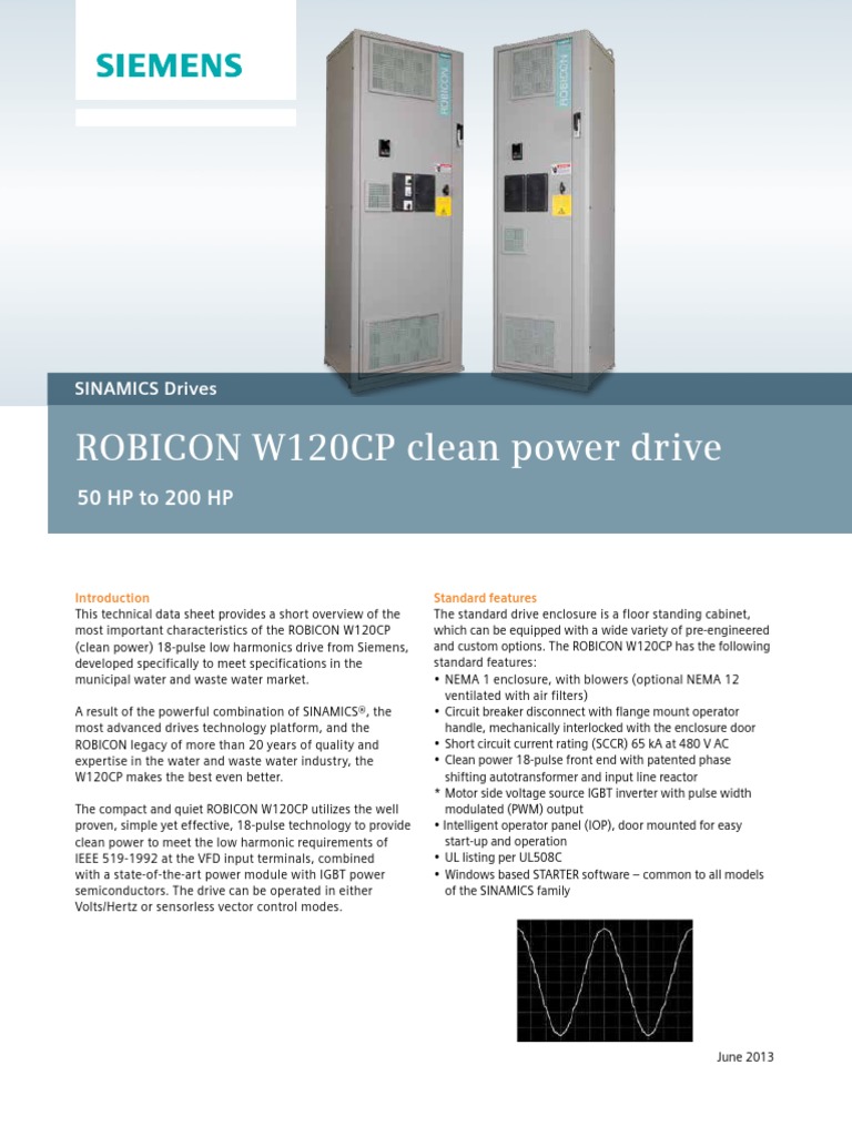 ROBICON W120CP Clean Power Drive: 50 HP To 200 HP | PDF | Physical ...