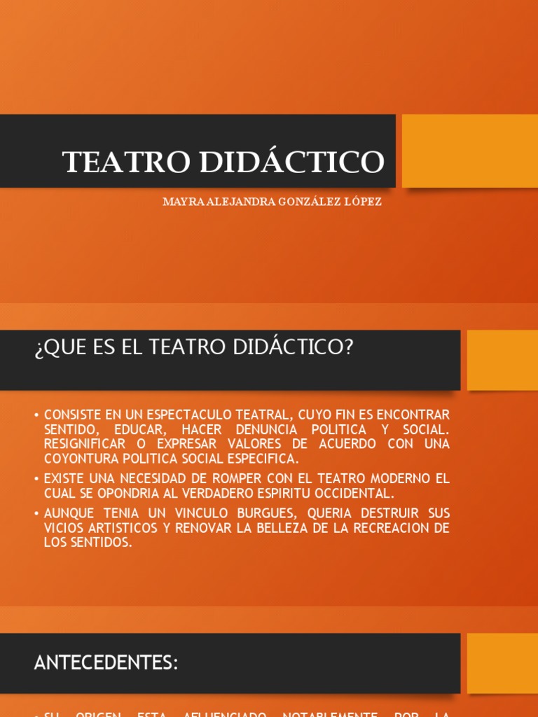 Teatro Didactico | PDF | Teatro
