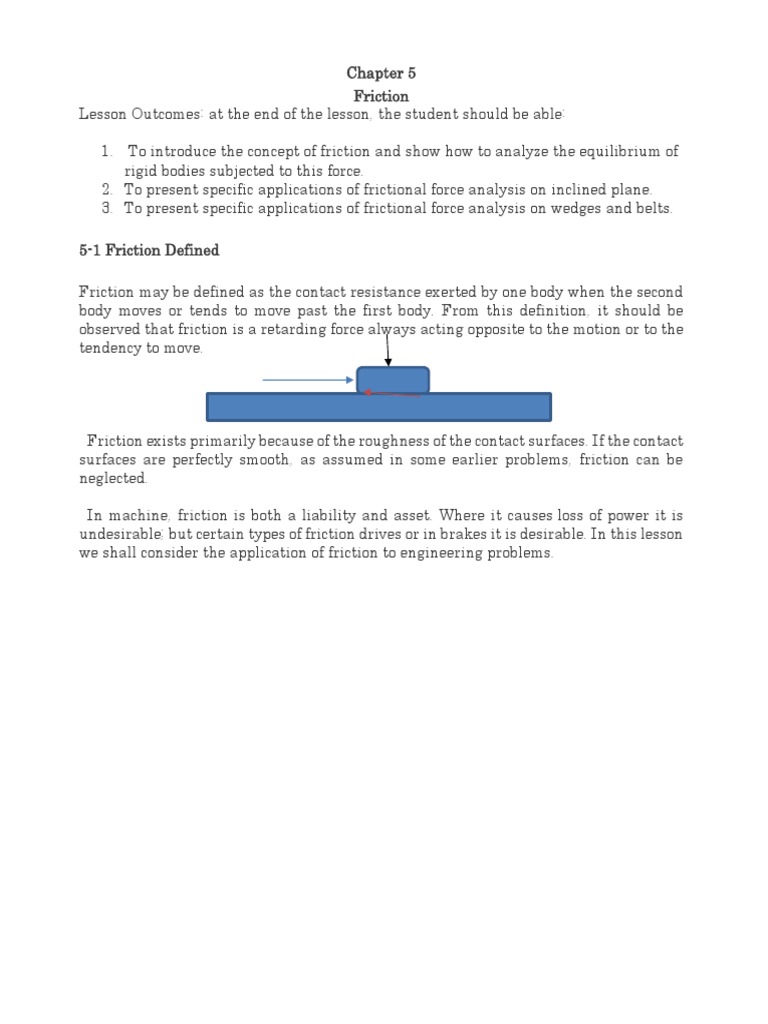 Chapter 5 Friction 2CE 3 | PDF | Friction | Force