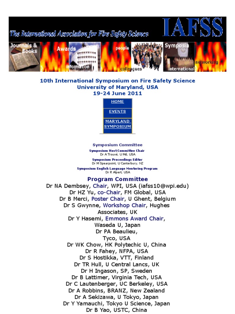 10th International Symposium On Fire Safety Science University of ...