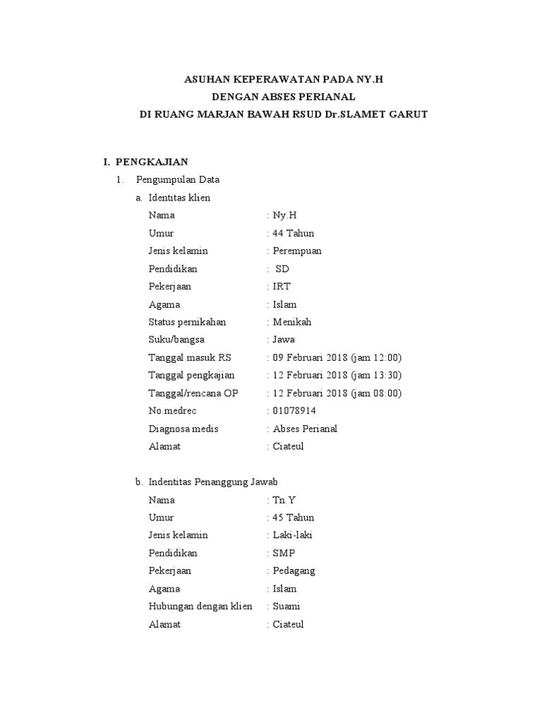 Askep Abses Perianal | PDF Askep Abses Perianal | PDF