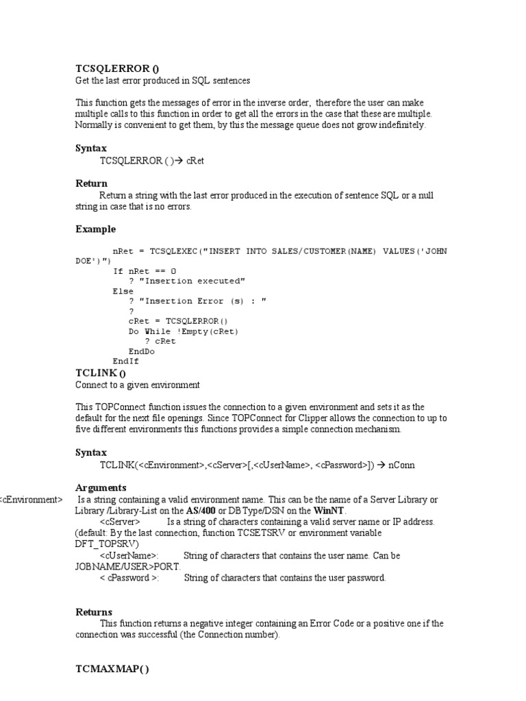 Comandos ADVPL Topconnect | PDF | String (Computer Science) | Parameter ...
