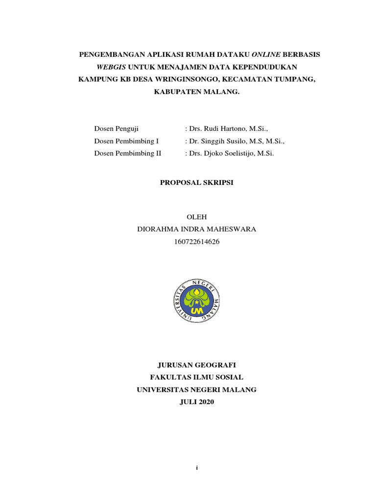 Draft Proposal Skripsi Diorahma Indra M | PDF