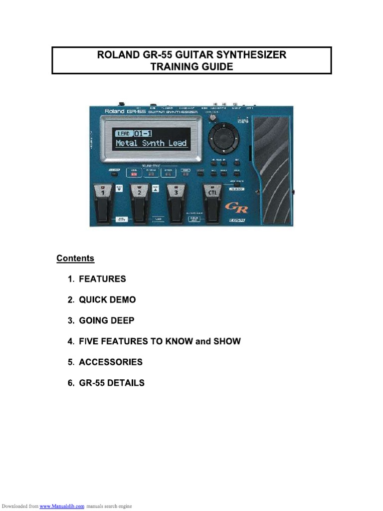 GR 55 Training Manual | PDF