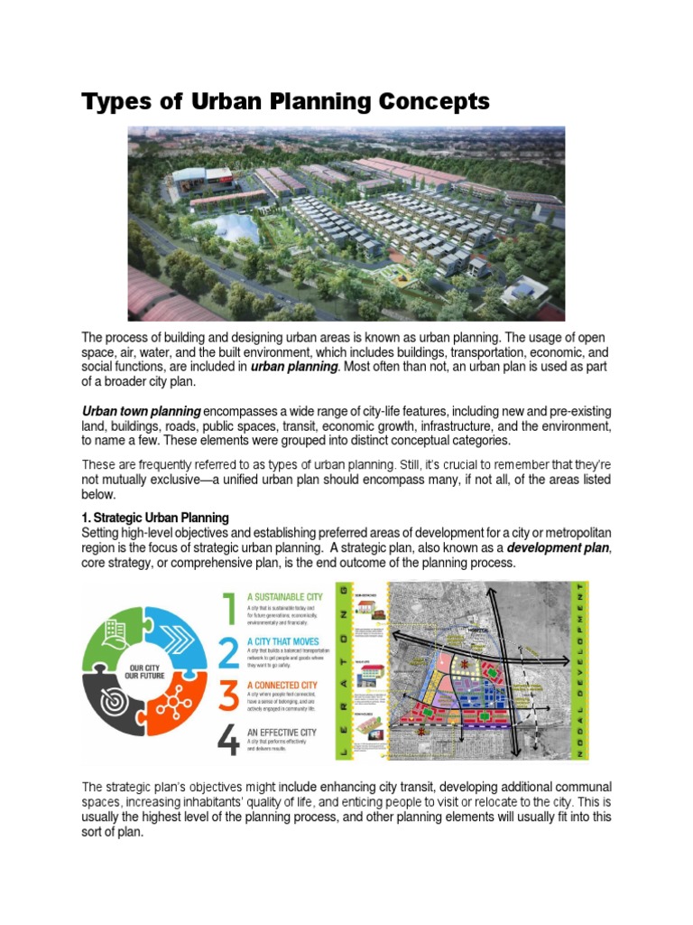 Types of Urban Planning Strategies | PDF | Urban Planning | Infrastructure
