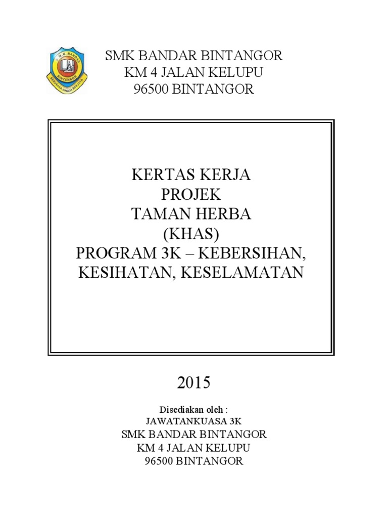 Kertas Kerja Program 3K | PDF
