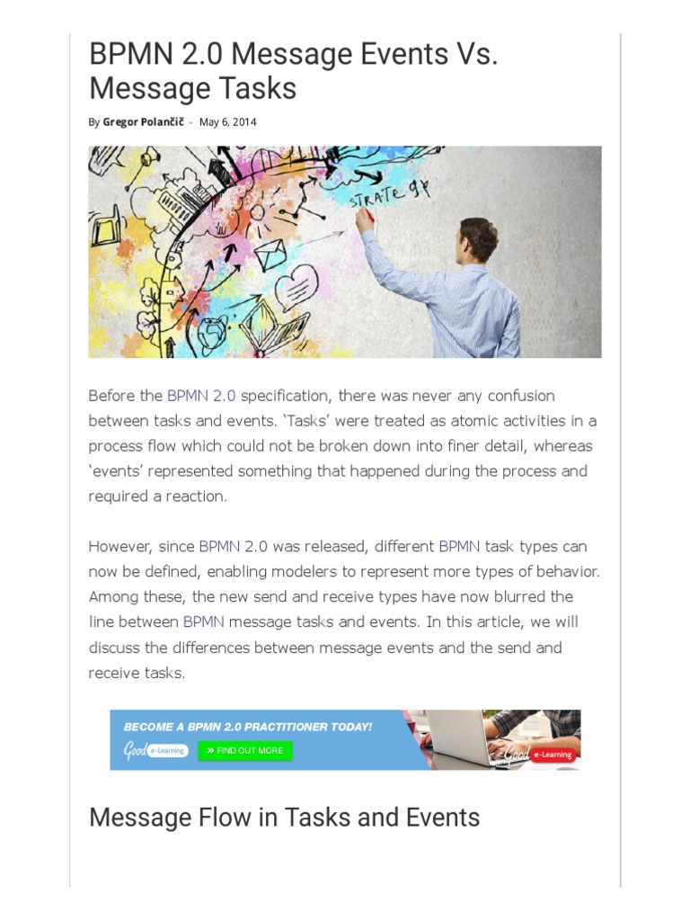 BPMN 2.0 Message Events vs. Message Tasks | PDF | Computer Engineering ...