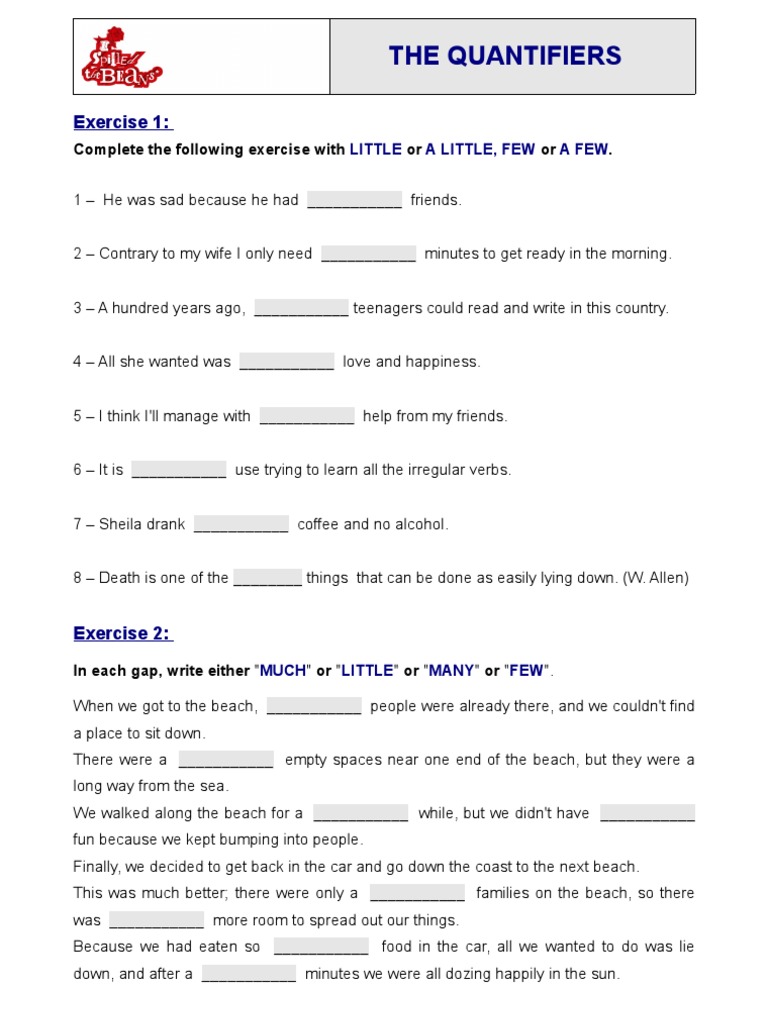 Exercises Quantifiers | PDF