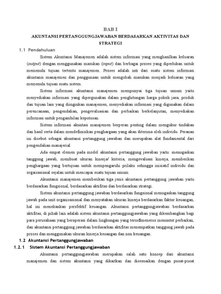 Akmen 3 - Akuntansi Pertanggungjawaban | PDF