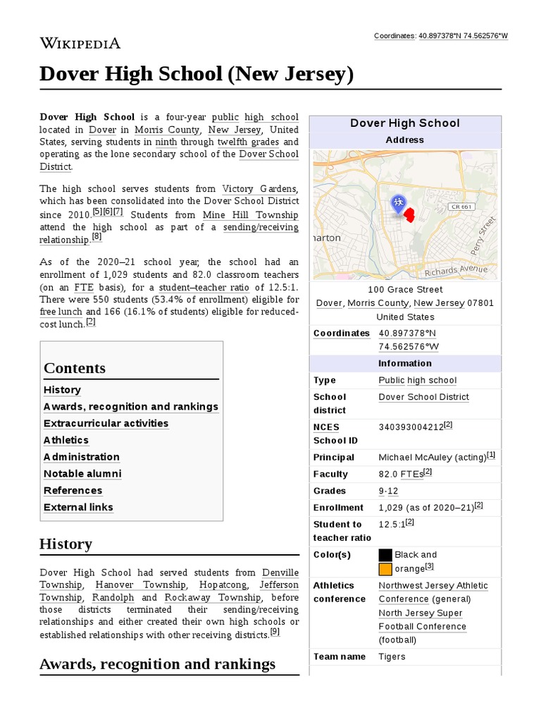 Dover High School (New Jersey) | PDF