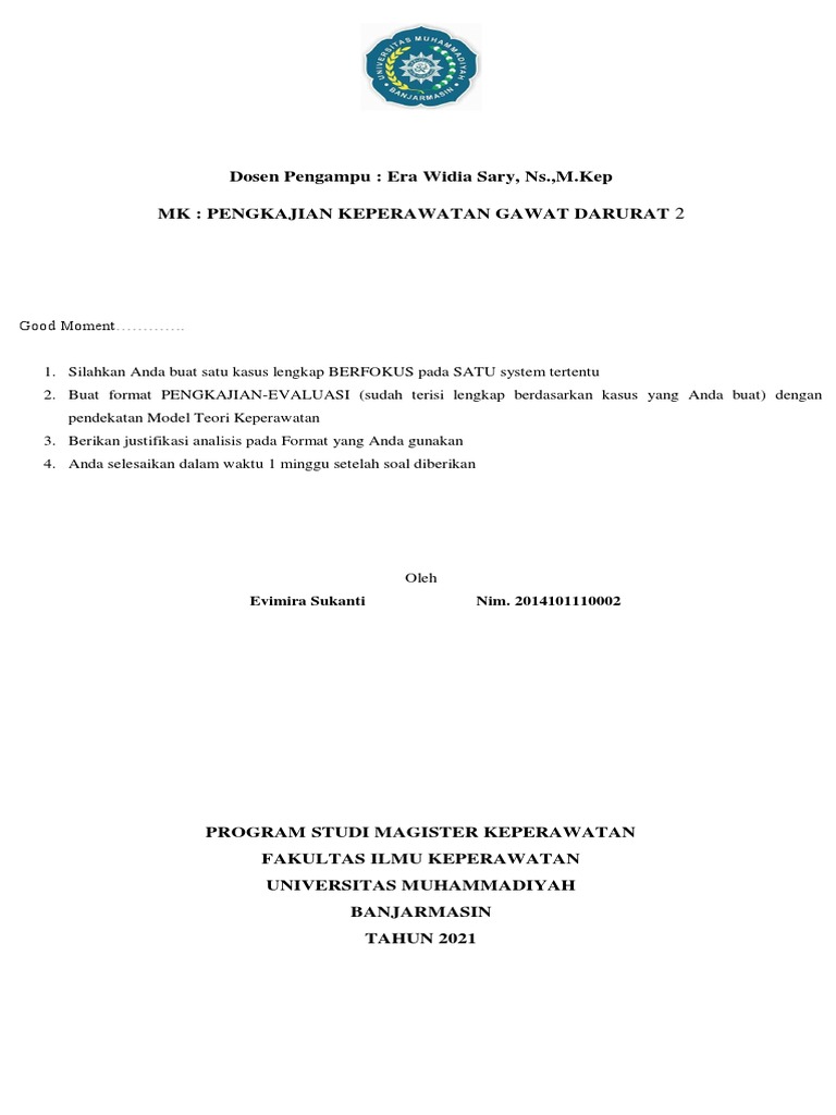 Contoh Penerapan Teori Keperawatan Pada Askep 2021 | PDF