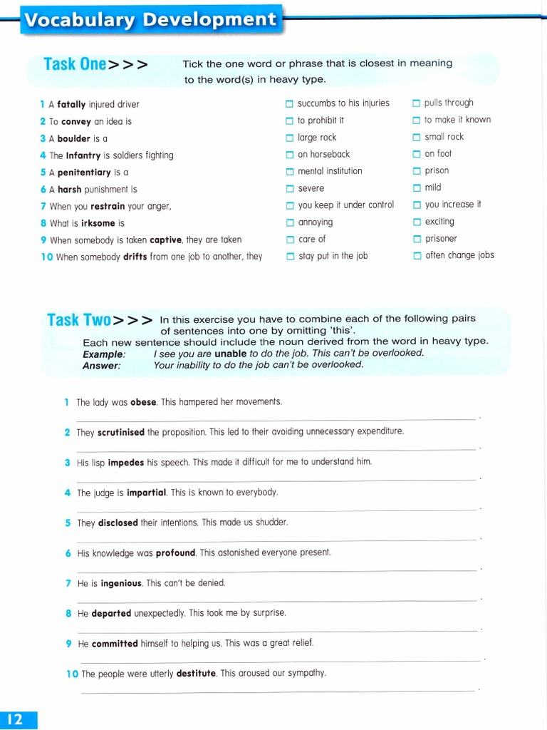 The Vocabulary Files C1 - Unit 3 p12 | PDF