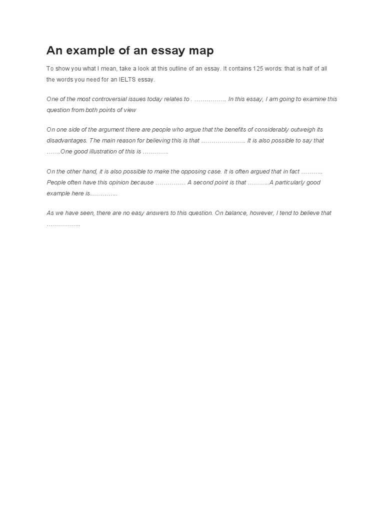 An Example of An Essay Map | PDF | Hypothesis | Essays