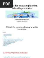 Generalized Model For Program Planning: By: Candice Carlson and Nina ...