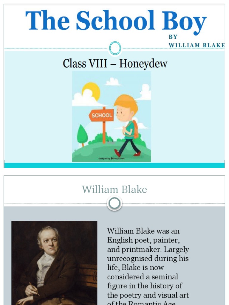 The School Boy | PDF | Poetry