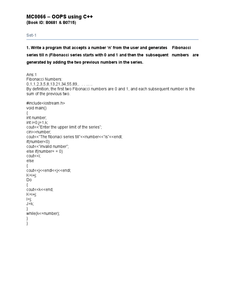 Mc0066 Smu Mca Sem2 2011 Pdf C Class Computer Programming