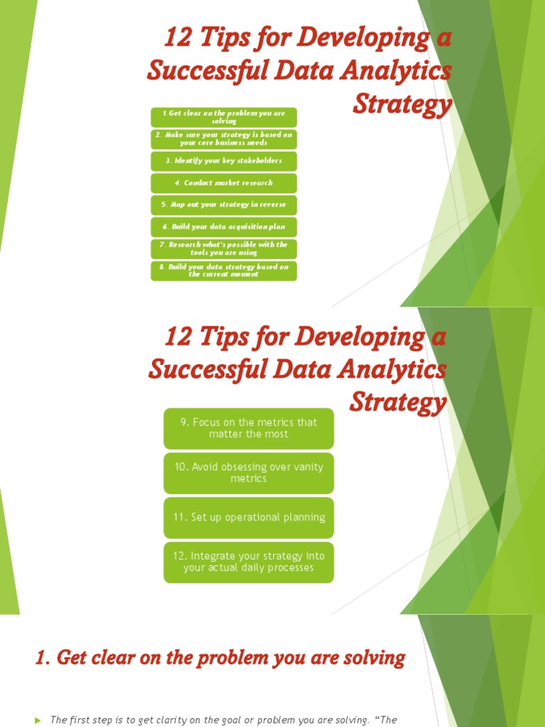 12 Tips For Developing A Successful Data Analytics Strategy | PDF ...