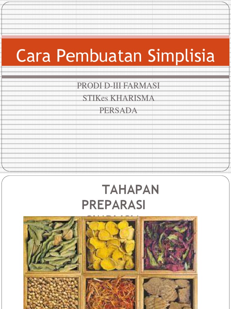 3-Cara Pembuatan Simplisia | PDF