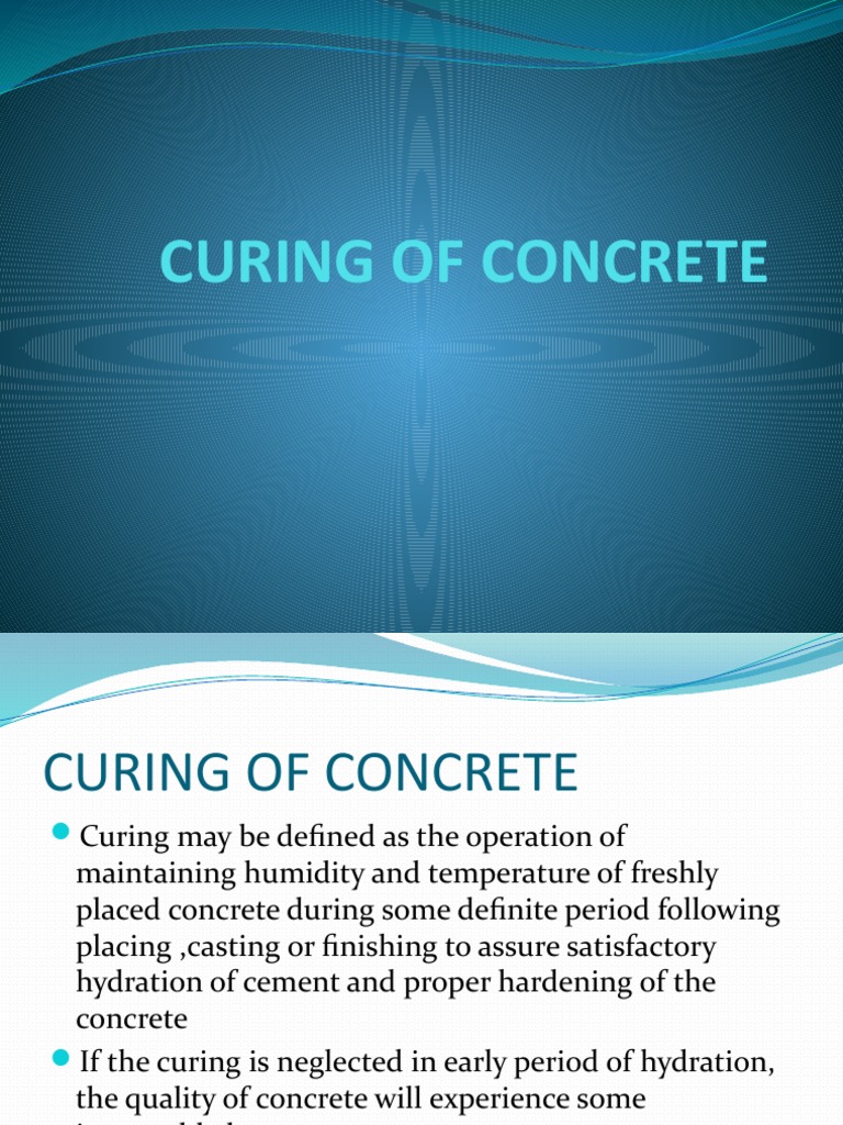 Curing of Concrete | PDF | Concrete | Steam