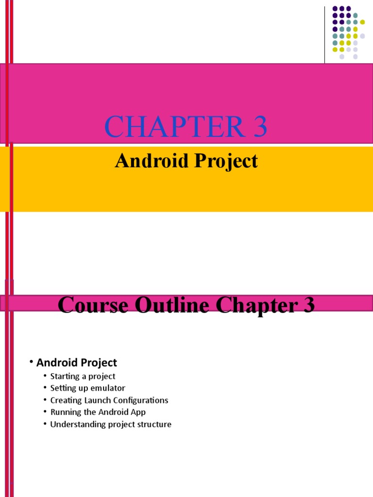 Chapter3 Android Project Pdf Android Operating System Mobile App