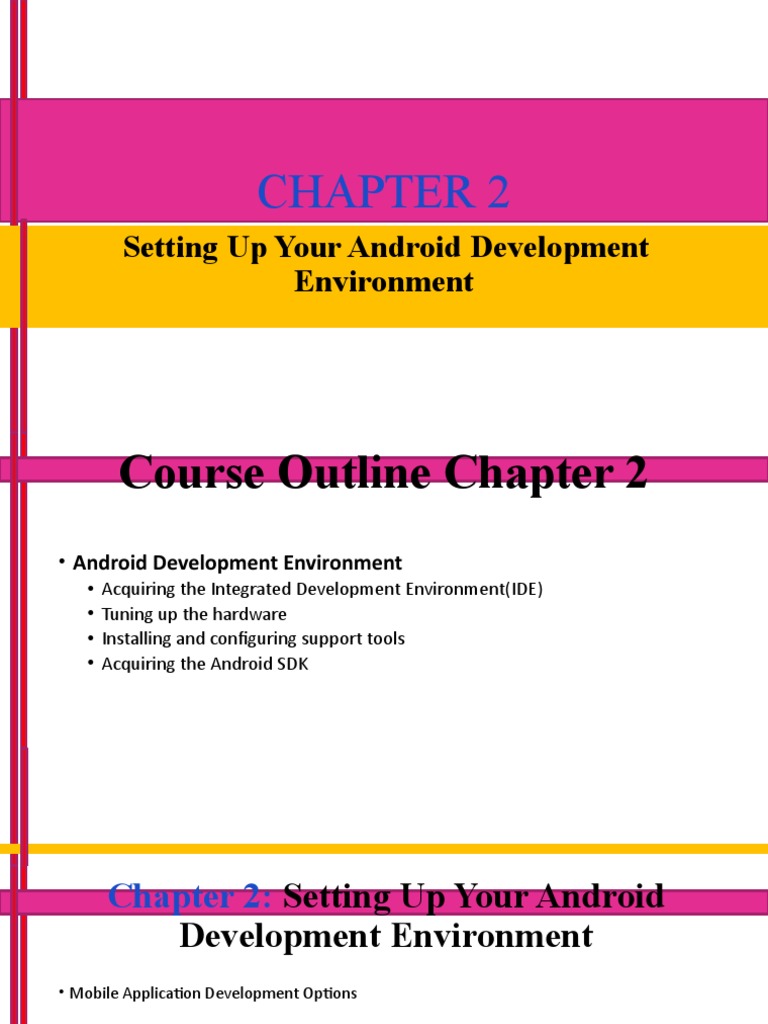 Chapter2 Setting Up Your Android Development Environment Pdf Android Operating System