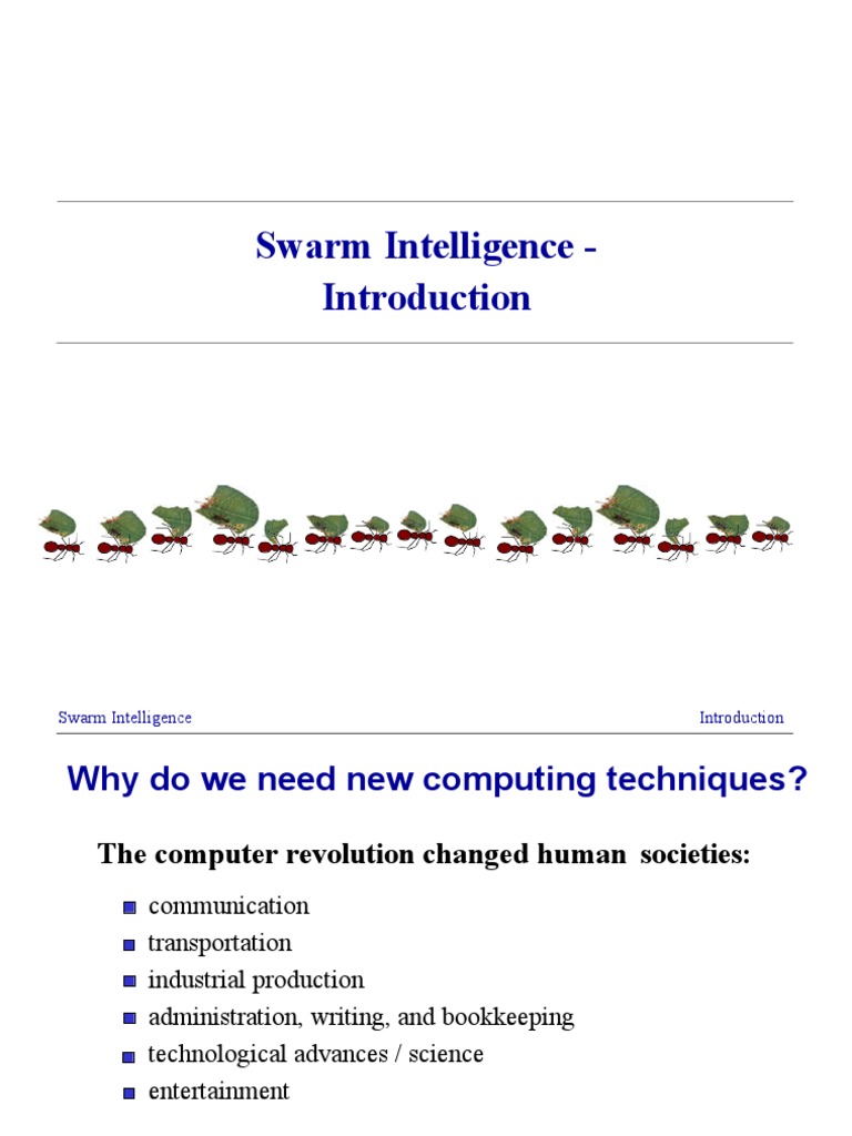 Swarm Intelligence | PDF | Honey Bee | Bees